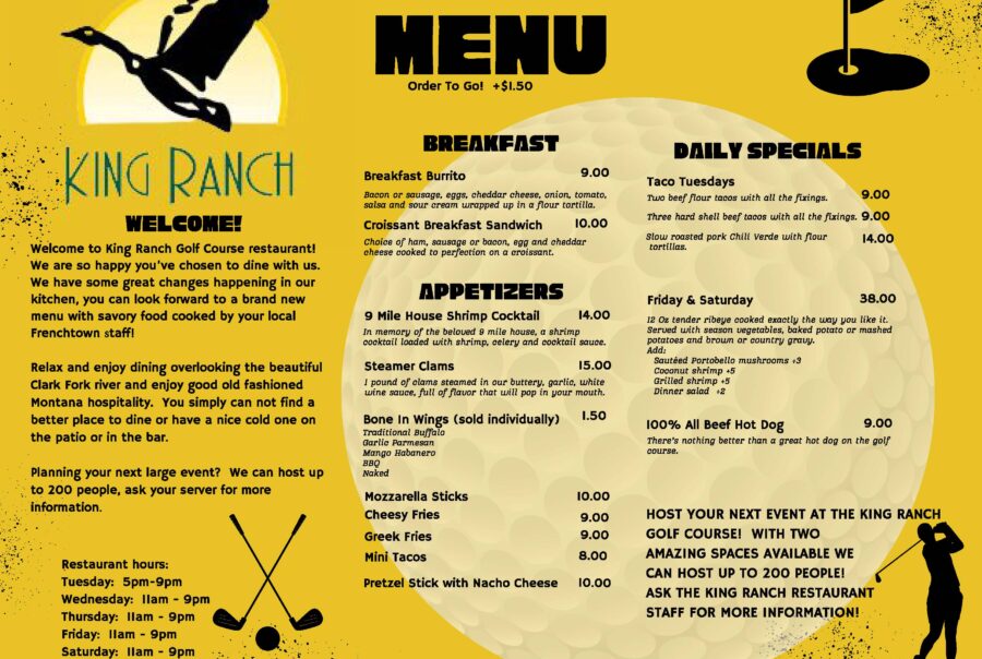 Dining – King Ranch Mountain Golf Course
